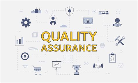 Qa Quality Assurance Concept With Icon Set With Big Word Vector Art At Vecteezy
