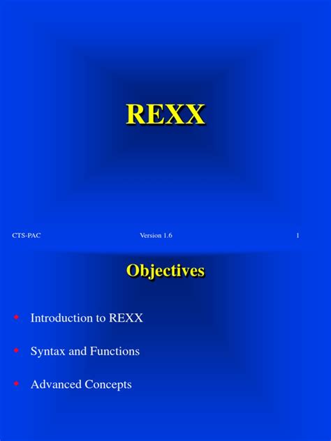rexx pdf subroutine control flow