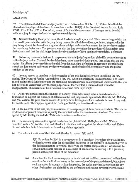 Mayorgate Mayorgate S Statement Of Defence