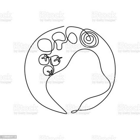 신선한 야채와 샌드위치의 한 줄 그리기 흰색 배경에 테이블 고립 된 이미지에서 맛있는 음식 카페 디자인 상점 레스토랑 음식의 개념 벡터 일러스트레이션 소고기에 대한 스톡