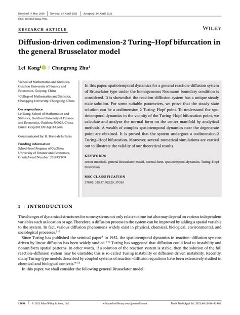 Diffusion‐driven Codimension‐2 Turinghopf Bifurcation In The General