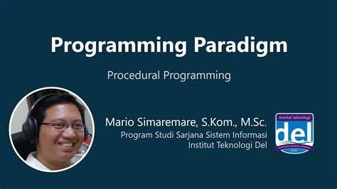 Programming Paradigm Pemrograman Prosedural Bahasa Indonesia Youtube