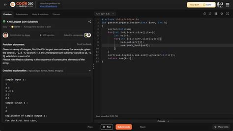 How To Find K Th Largest Sum In An Array Rohit Chauhan Posted On The Topic Linkedin