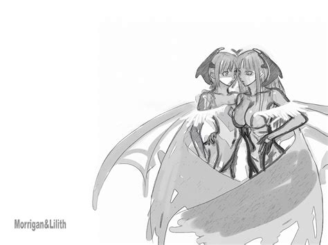 Morrigan Aensland And Lilith Aensland Vampire Drawn By Ark Morita Hitomi Danbooru
