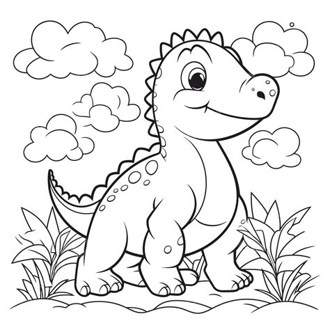 귀여운 공룡 색칠 페이지 개요 스케치 드로잉 벡터 공룡 만화 그리기 공룡 만화 개요 공룡 만화 스케치 Png 일러스트 및 벡터 에 대한 무료 다운로드 Pngtree