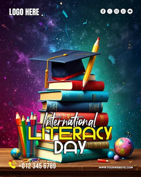 Premium Psd International Literacy Day Social Media Baner And Poster