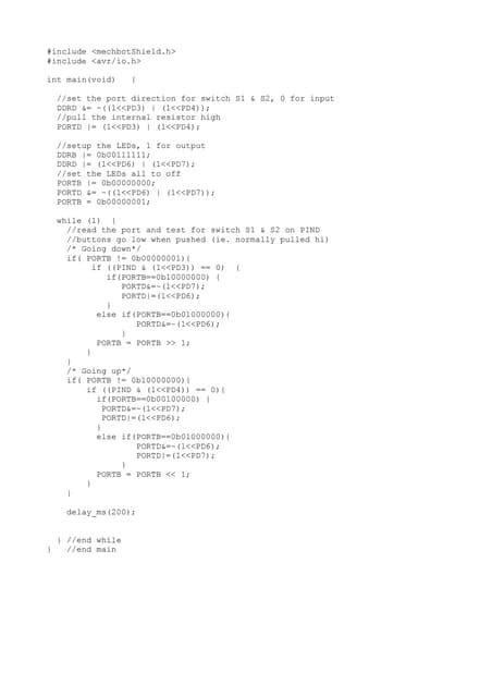Flicking Led C Code Txt