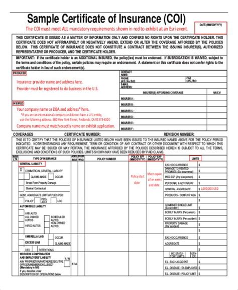 Insurance Certificate Of Completion Template Emetonlineblog