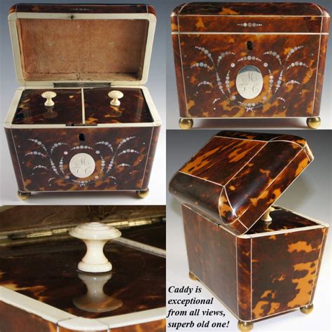 Antique Tortoise Shell Inlay Tea Caddy 2 Well Tortoiseshell For Sale At 1stdibs Antique Tortoise Shell Inlay Tea Caddy 2 Well Tortoiseshell For Sale At 1stdibs