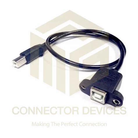 Panel Mount USB B Female To USB B Male Cable Connector Devices Mumbai ID 2852851924212