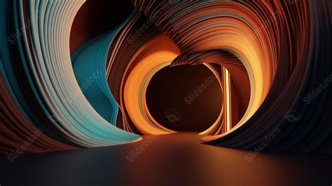 A Colorful Tunnel In The Middle Powerpoint Background For Free Download