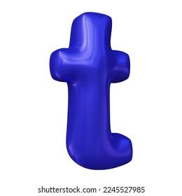 Blue Alphabet Letter T Isolated On Stock Illustration 2245159699