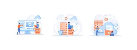 Cloud Database Computing Data Center Royalty Free Vector