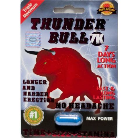 Thunder Bull 7k Pill Triple Maximum Max Power Male Enhancer