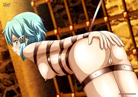Rule 34 1girls Asada Shino Ass Blue Eyes Blue Hair Blush Bondage Female From Behind Looking