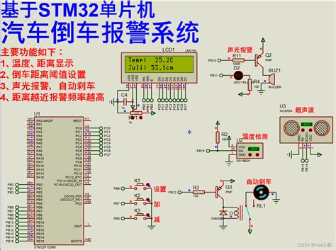 【proteus仿真】【stm32单片机】汽车倒车报警系统设计proteus Brake Csdn博客