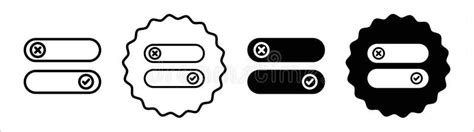 On Off Switch Button Slider Toggle Icon Symbol Set Collection On Off