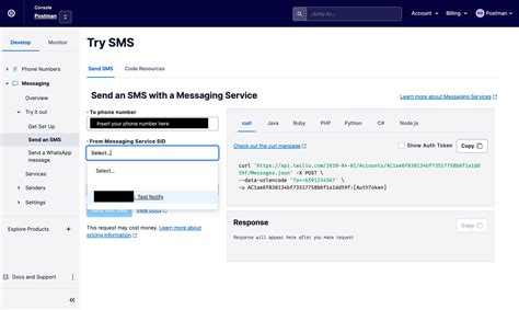 5 Send A Test Message Postman V2 Guide