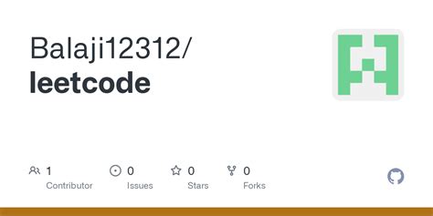 Github Balaji12312leetcode