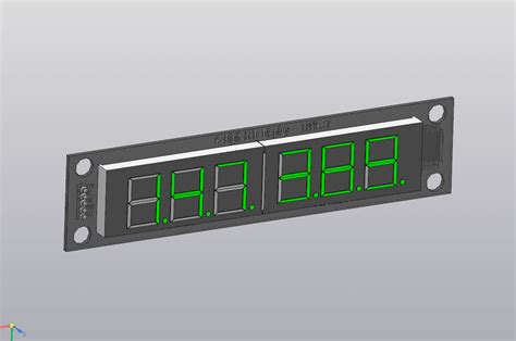 плата 6 Digit Led Display Tube 7 Segments Tm1637 Чертежи 3d Модели