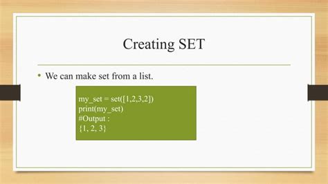 Set Methods In Python Pdf