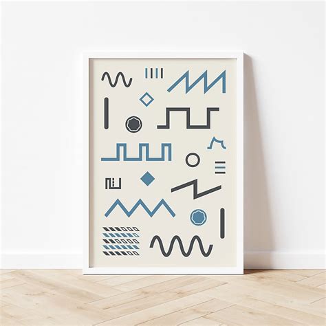 Synthesizer Waveform Print Synth Poster Oscillator Reverb