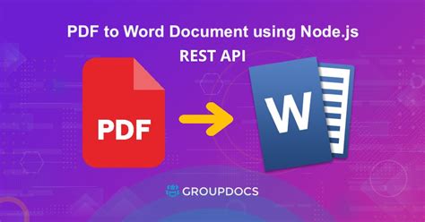 Convert Pdf To Word In Nodejs Pdf To Docx Or Doc Online