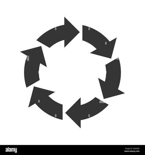 Circle Arrow Reload Arrow Icon Isolated Black Refresh Vector Arrow
