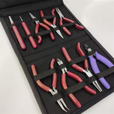 Kit De 9 Alicates Profesionales Khala Insumos Para Bisuteria Alambres Mostacilla Calibrada