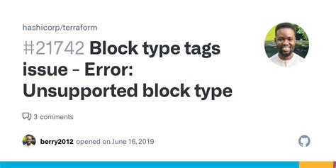 Block Type Tags Issue Error Unsupported Block Type · Issue 21742