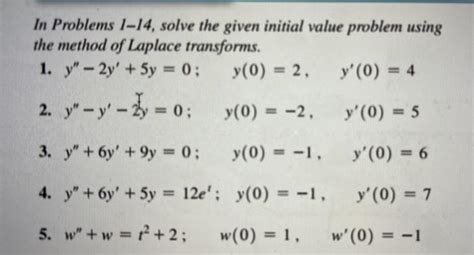 solved in problems 1 14 solve the given initial value