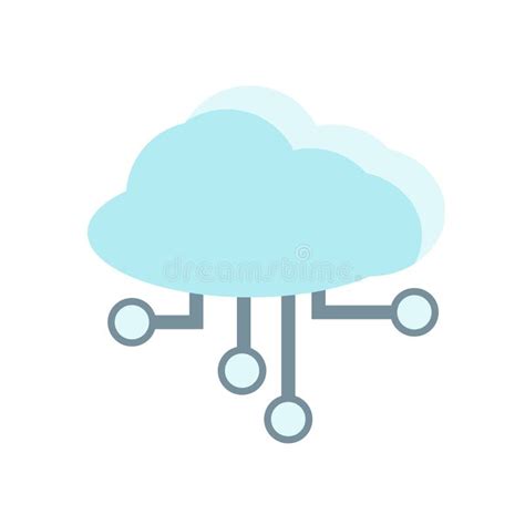 Cloud Computing Linear Icon Modern Outline Cloud Computing Logo Stock Vector Illustration Of