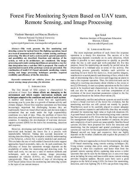 Doc Forest Fire Monitoring System Based On Uav Team Remote Sensing