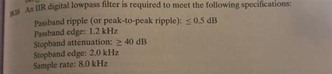 Solved Dspuse The Parks Mcclellan Method To Design An Fir