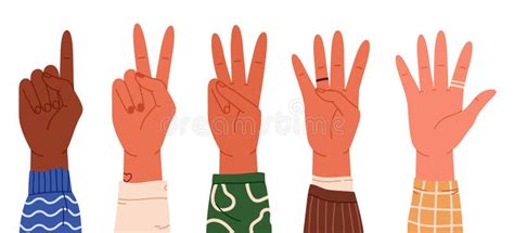 Human Hands Counting From One To Five With Raised Fingers Finger Counting Math And Education