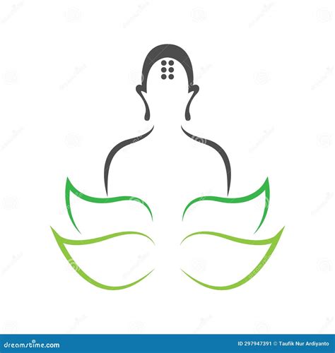 Monk Logo Icon Design Cartoon Vector 297947391