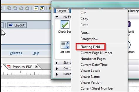 How To Work With Floating Field In Adobe Forms