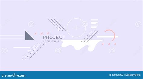 Trendy Abstract Background Composition Of Amorphous Forms And Lines Stock Vector Illustration