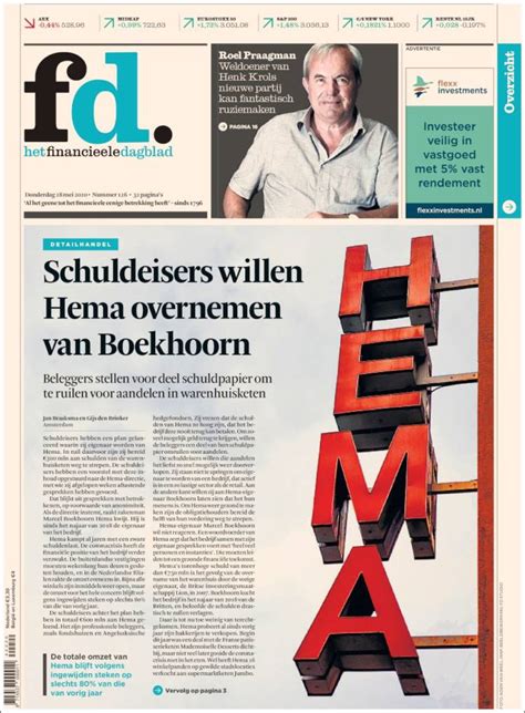 Periódico Het Financieele Dagblad Países Bajos Periódicos De Países