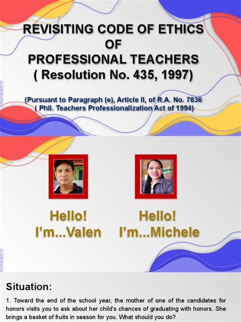 revisiting code of ethics for teachers pdf teachers schools