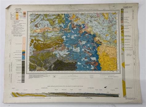 Ordnance Survey Geological Drift Sheet Map Of Leeds Area 1957 £15