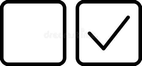 Checkbox With Blank And Checked Checkbox Vector Icon Stock Illustration