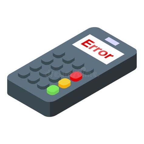 Pos Terminal Showing Error Message Isometric View Stock Illustration Illustration Of Money