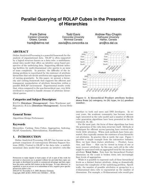 pdf parallel querying of rolap cubes in the presence of hierarchies