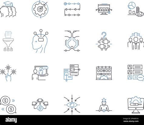 Inner Journey Line Icons Collection Self Discovery Enlightenment Transformation Reflection