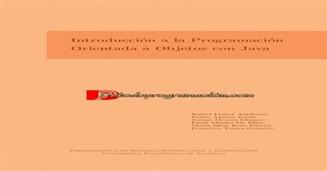 Introduccíon A La Programacion Orientada A Objetos Con Java [pdf Document]