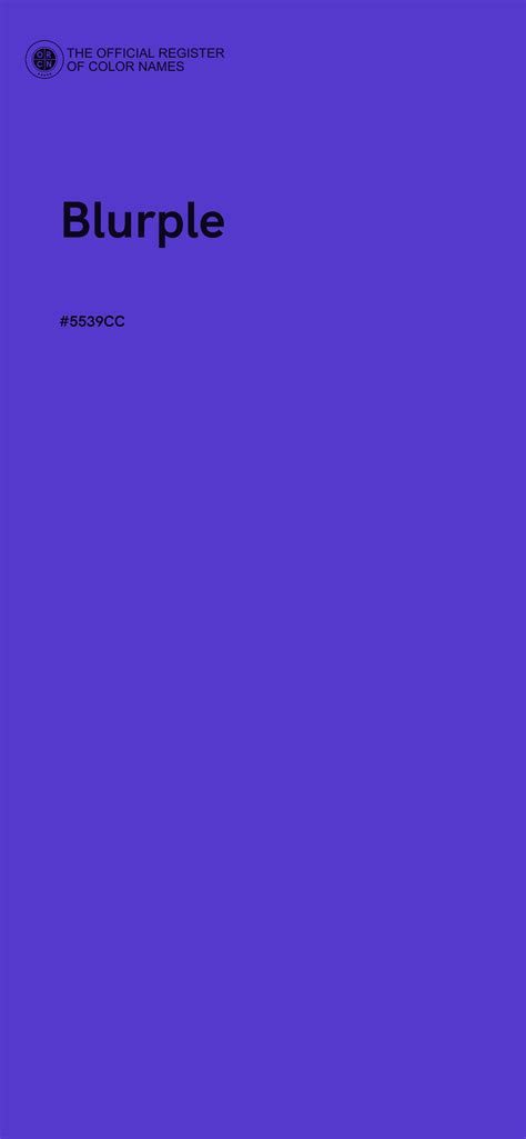 Blurple Color 5539cc The Official Register Of Color Names