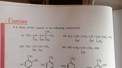 Question Write Iupac Names For The Following Compounds A Compound Repr