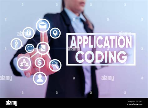 Writing Note Showing Application Coding Business Concept For Process