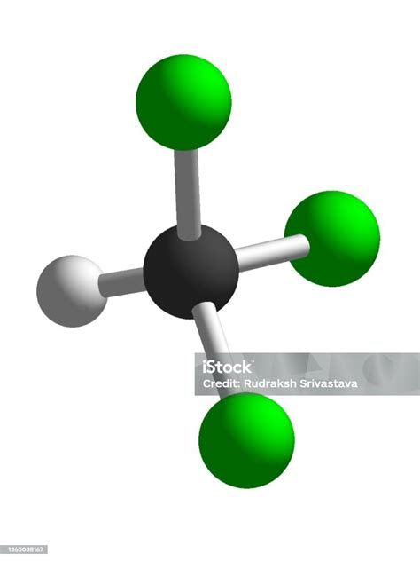 Chloroform 3d Molecular Structure Isolated On White Background Chemistry Trichloromethane